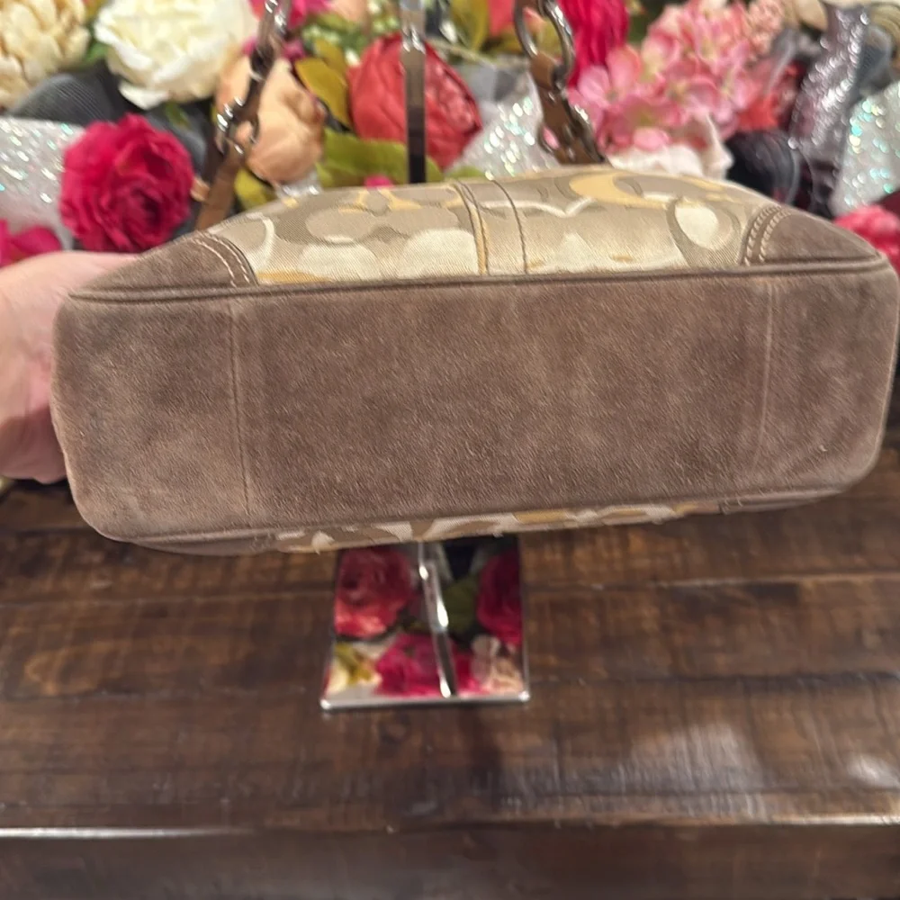 Coach | Bags | Coach Vintage Chelsea Signature Leather Suede Shoulder ...
